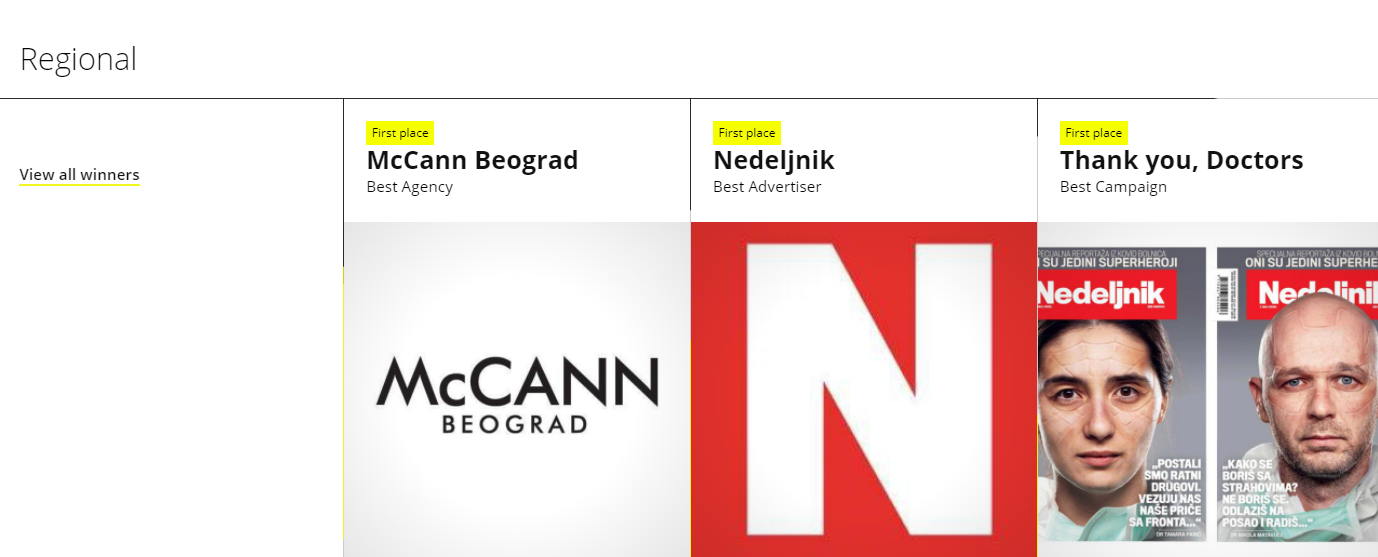 McCann Beograd najbolja agencija u regionu - McCann Beograd